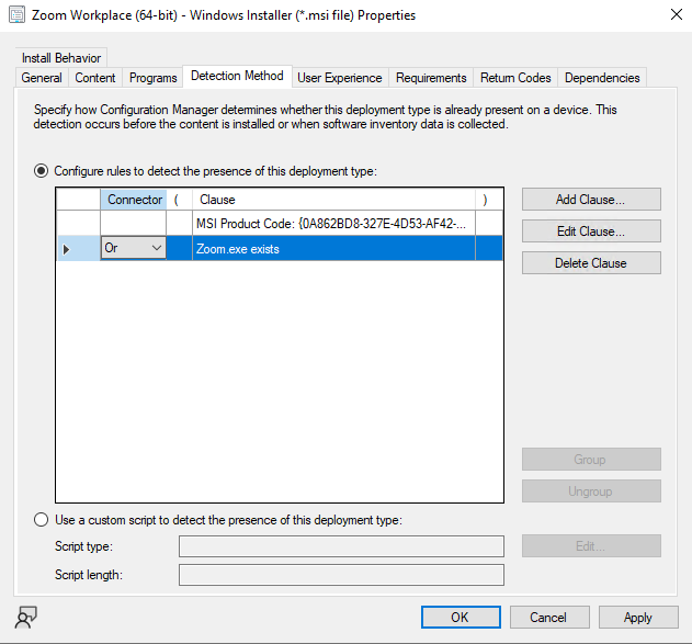 How to create an application in MECM
