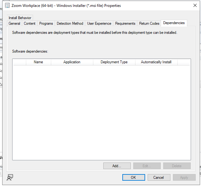 How to create an application in MECM